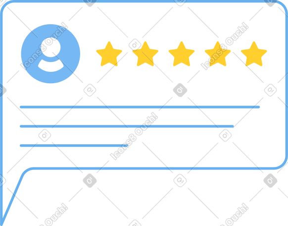Feedback and rating bubble PNG, SVG