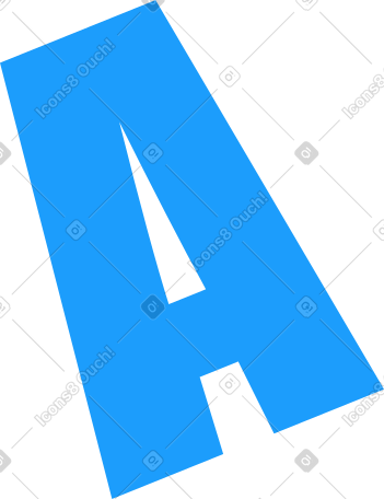Letra azul a PNG, SVG