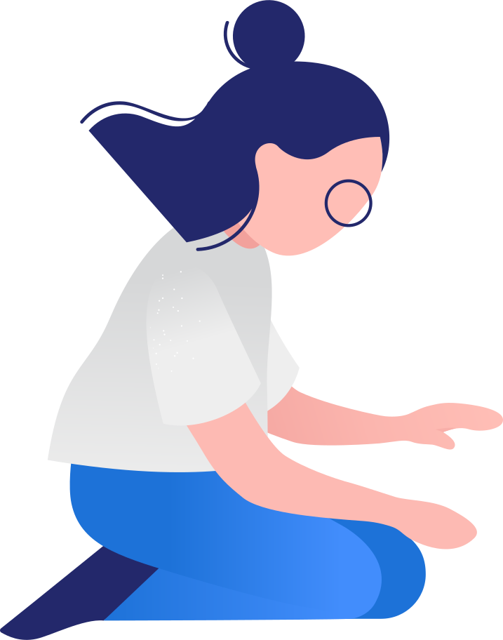 Girl holding something Illustration in PNG, SVG