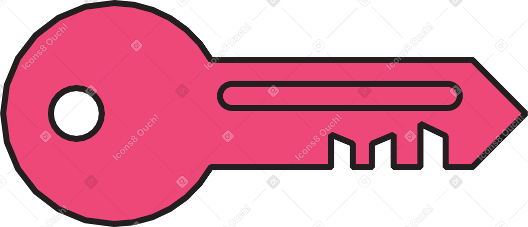 Big key Illustration in PNG, SVG