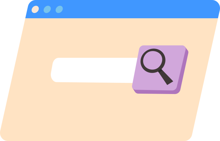 Browser window with search bar Illustration in PNG, SVG
