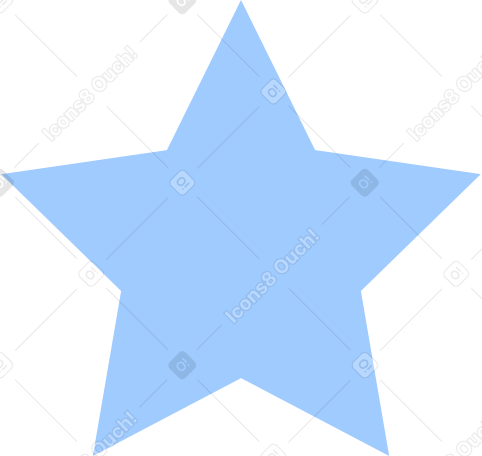 Light blue star Illustration in PNG, SVG
