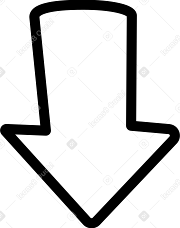 Black arrow down Illustration in PNG, SVG