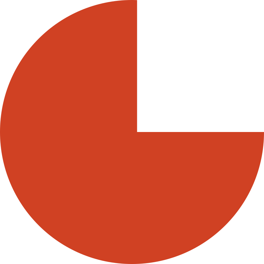 Red pie chart Illustration in PNG, SVG