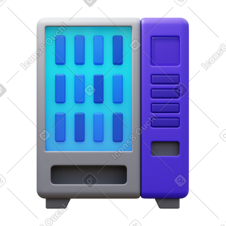 3D vending machine PNG, SVG