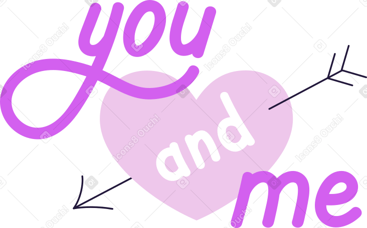 You and me Illustration in PNG, SVG
