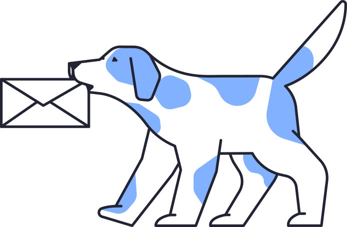 Dog with message Illustration in PNG, SVG