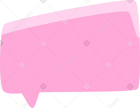 Pink speech bubble Illustration in PNG, SVG