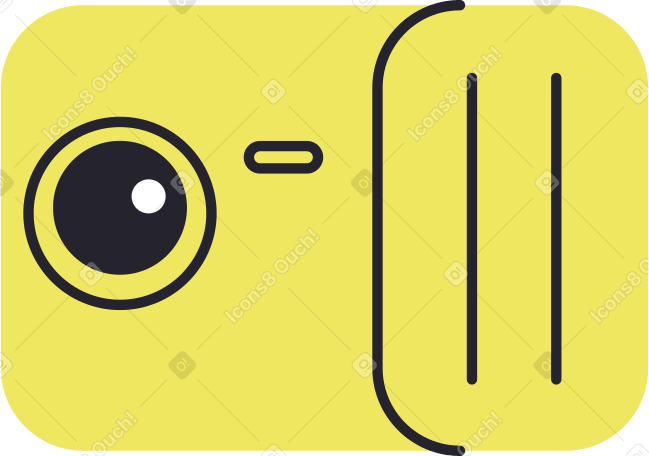 Small yellow camera Illustration in PNG, SVG