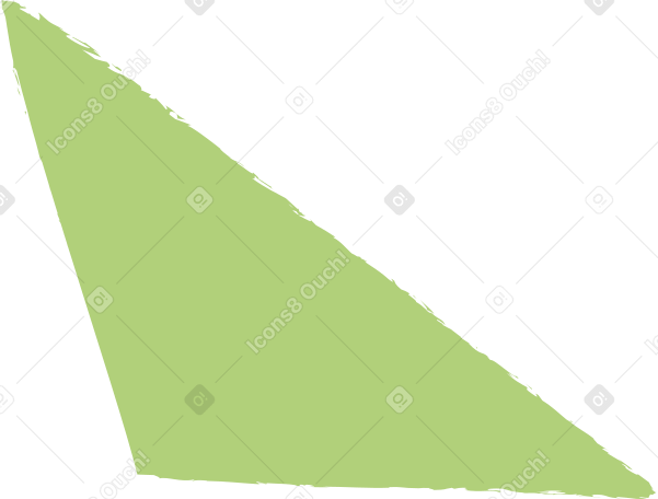 Green scalene triangle Illustration in PNG, SVG