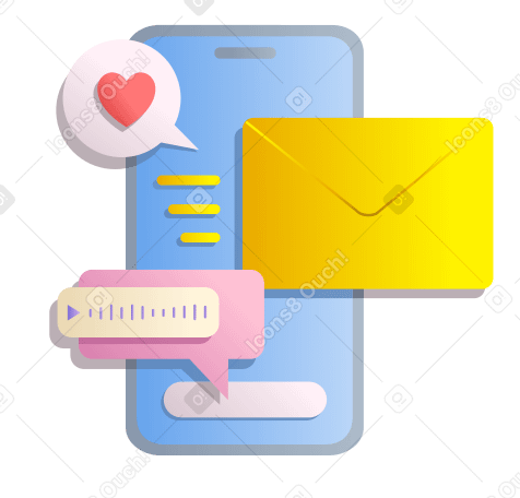 Sending messages Illustration in PNG, SVG