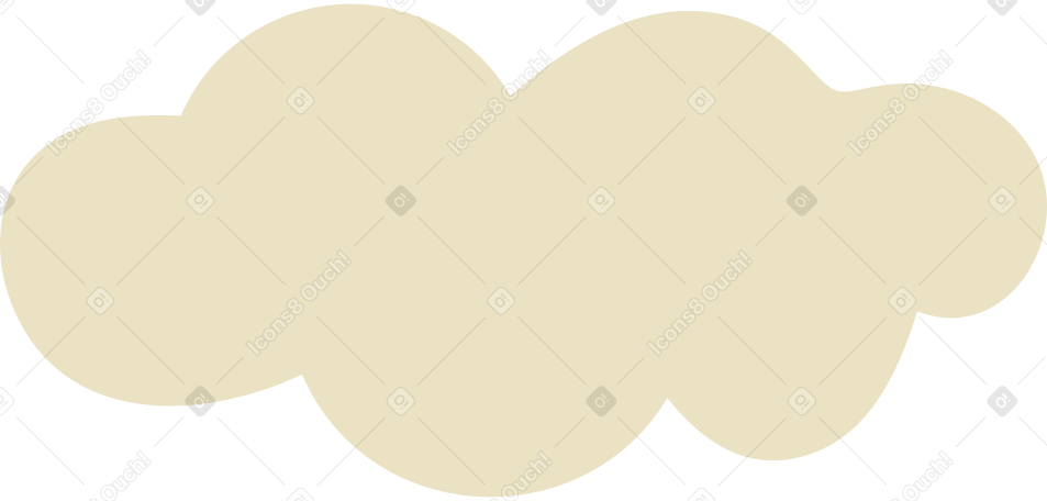 Beige fluffy cloud Illustration in PNG, SVG