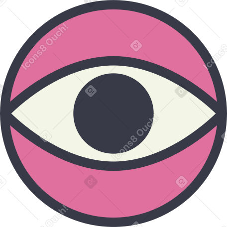 Pink eye Illustration in PNG, SVG
