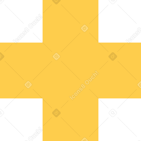 Yellow cross Illustration in PNG, SVG