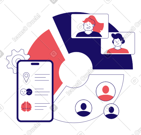 Customer segmentation and target audience animated illustration in GIF ...