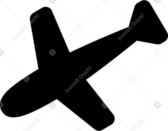 Black small plane Illustration in PNG, SVG
