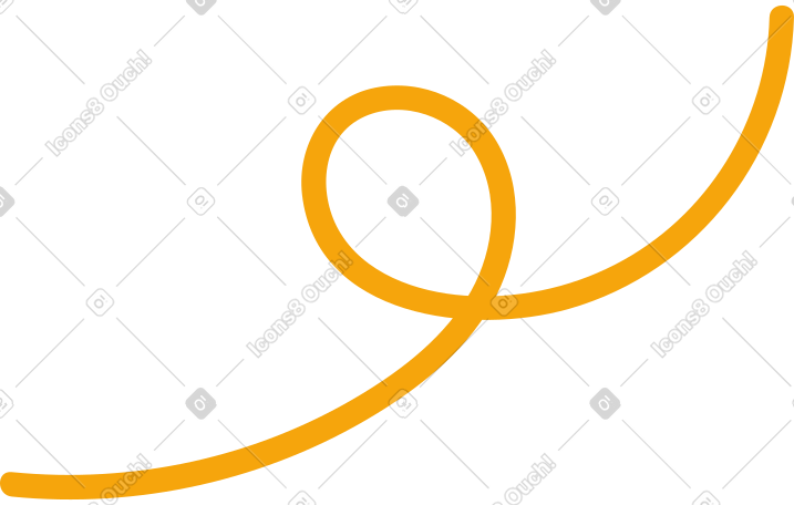 Yellow curved line PNG, SVG
