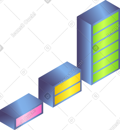 Vertical chart with loading PNG, SVG