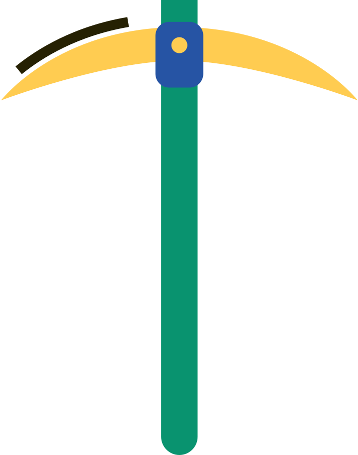 Pickaxe Illustration in PNG, SVG