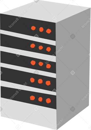 Server Illustration in PNG, SVG