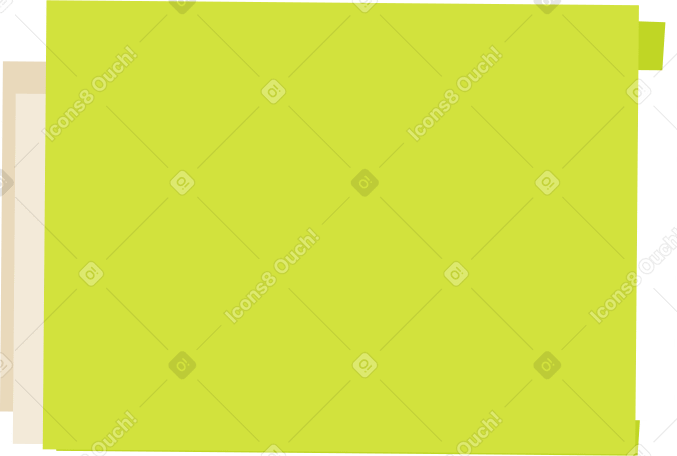 Green folder with documents Illustration in PNG, SVG