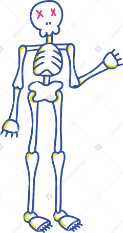 Halloween skeleton welcome Illustration in PNG, SVG