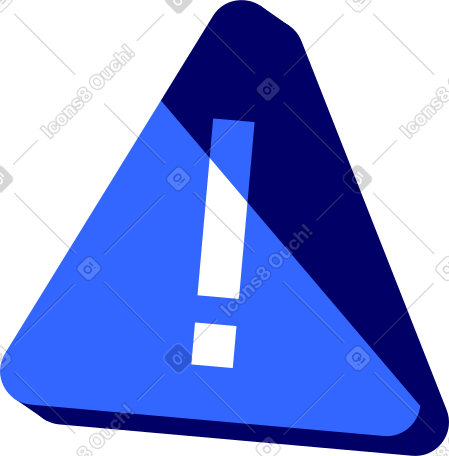 Exclamation mark in the triangle danger sign PNG, SVG