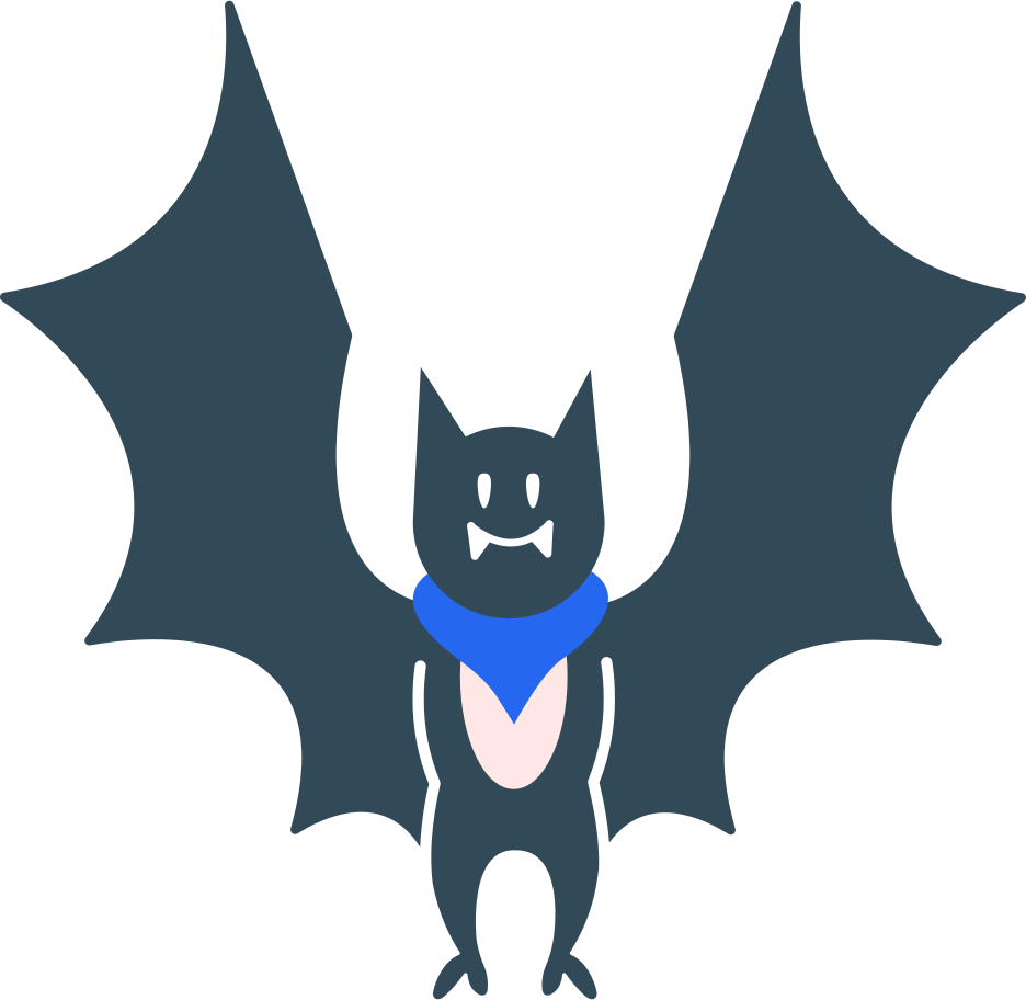 Bat Illustration in PNG, SVG