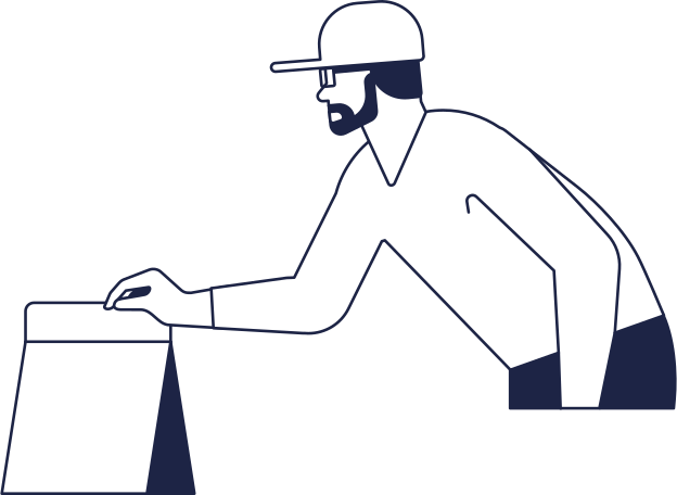 Fast food worker Illustration in PNG, SVG