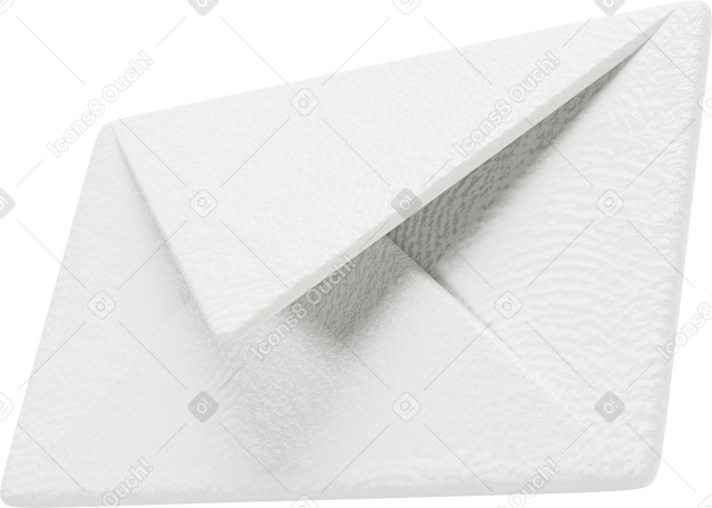 3D Open letter envelope Illustration in PNG, SVG