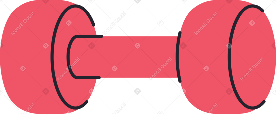 PNG 및 SVG의 Red barbell 일러스트