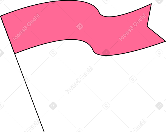 Pink flag Illustration in PNG, SVG
