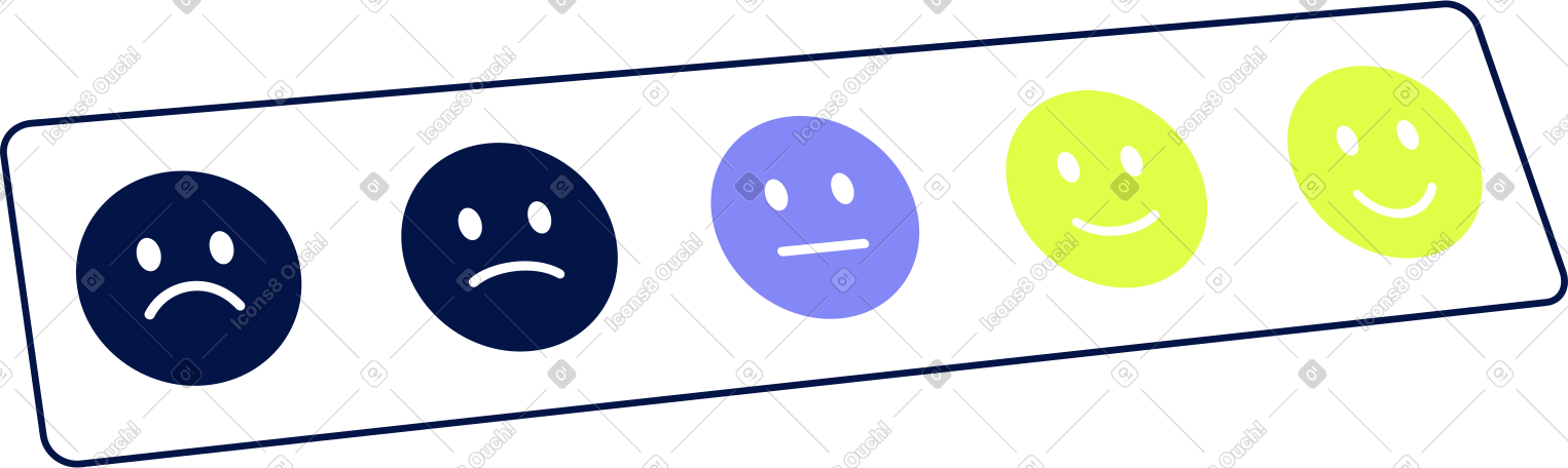 Frame with emotional emoticons PNG, SVG