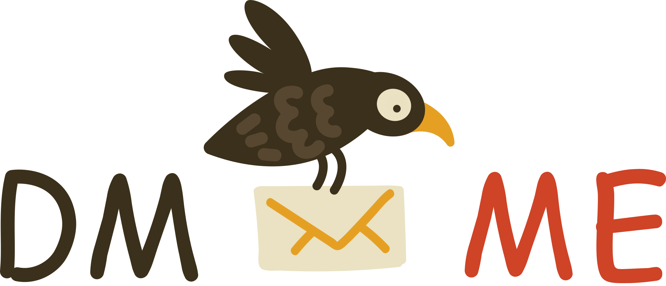 Dm me Illustration in PNG, SVG