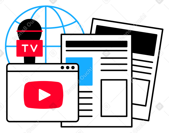 Media Illustration in PNG, SVG