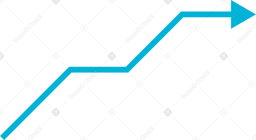 Blue gls arrow Illustration in PNG, SVG