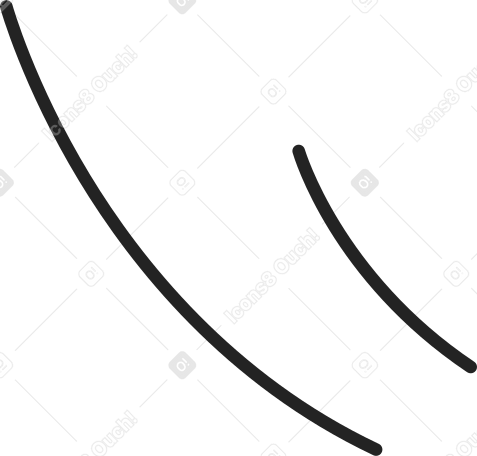 Two black lines of motion Illustration in PNG, SVG