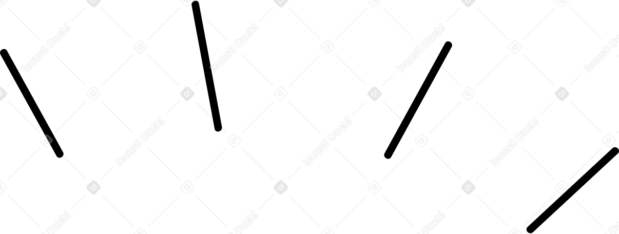 Four black lines Illustration in PNG, SVG