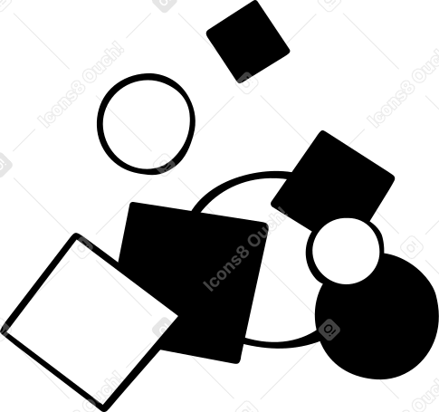 Group of simple shapes PNG, SVG