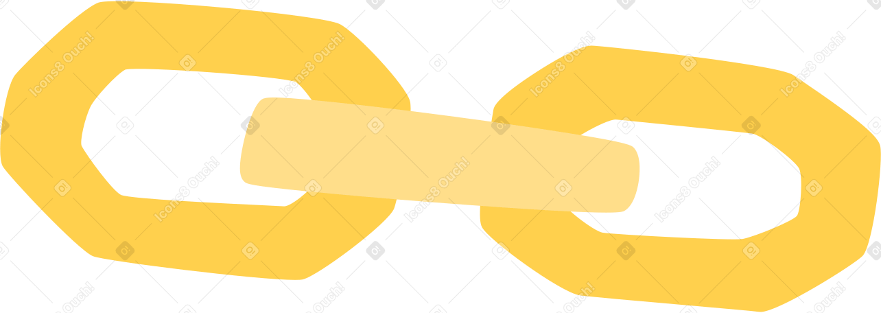 Three link chain Illustration in PNG, SVG