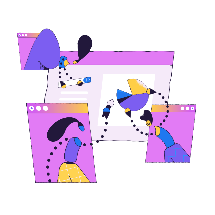 Remote work Illustration in PNG, SVG