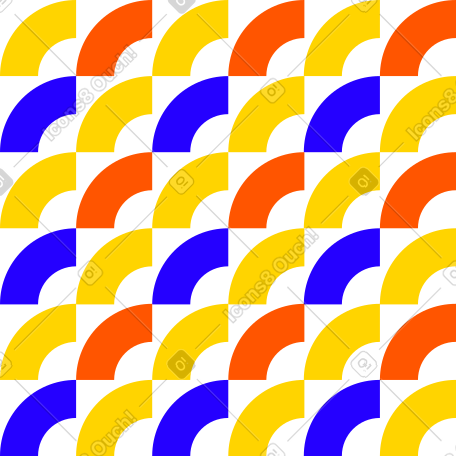 Seamless geometric semi arc pattern PNG, SVG