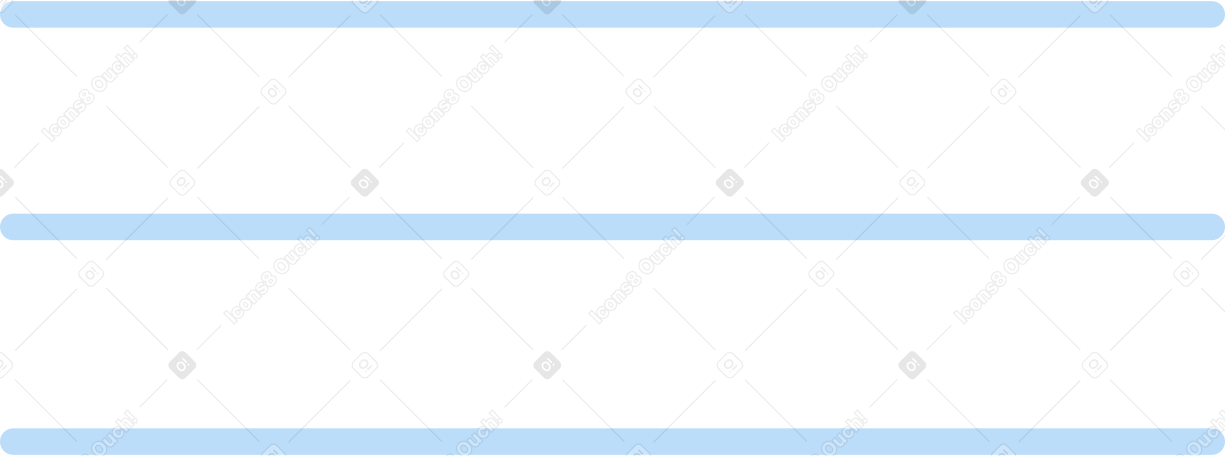 Three blue lines Illustration in PNG, SVG