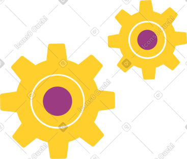 Lettering AI with robot head, code sign and gears text PNG, SVG