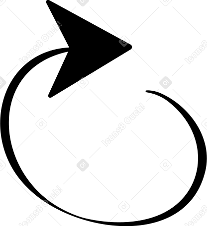Black round arrow Illustration in PNG, SVG