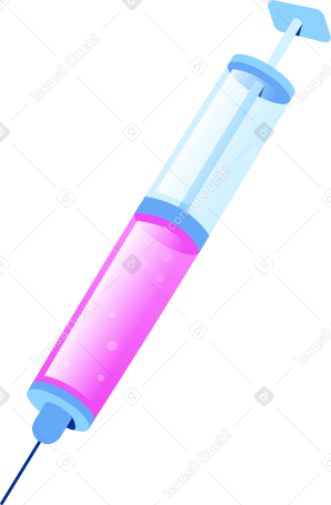 Pink medical syringe Illustration in PNG, SVG