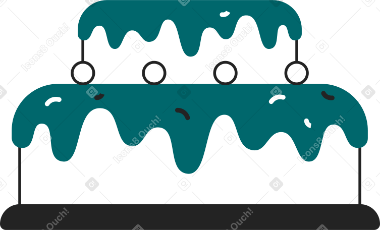 Two-tier cake Illustration in PNG, SVG