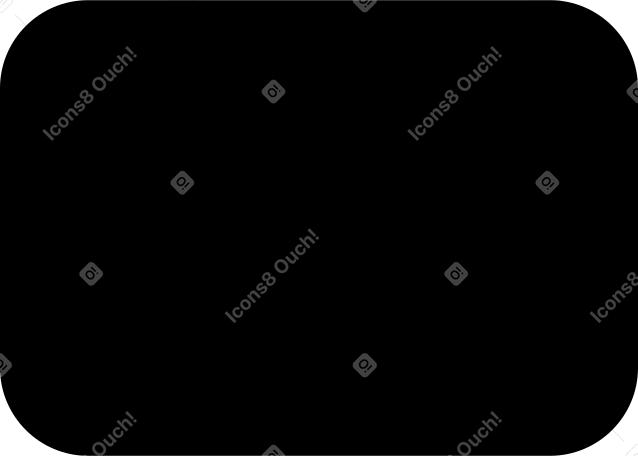 Black rectangular button Illustration in PNG, SVG