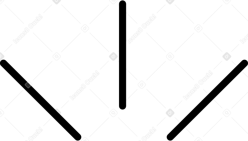 Three black lines of motion Grafik als PNG, SVG