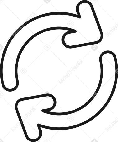 Circular motion arrows Illustration in PNG, SVG